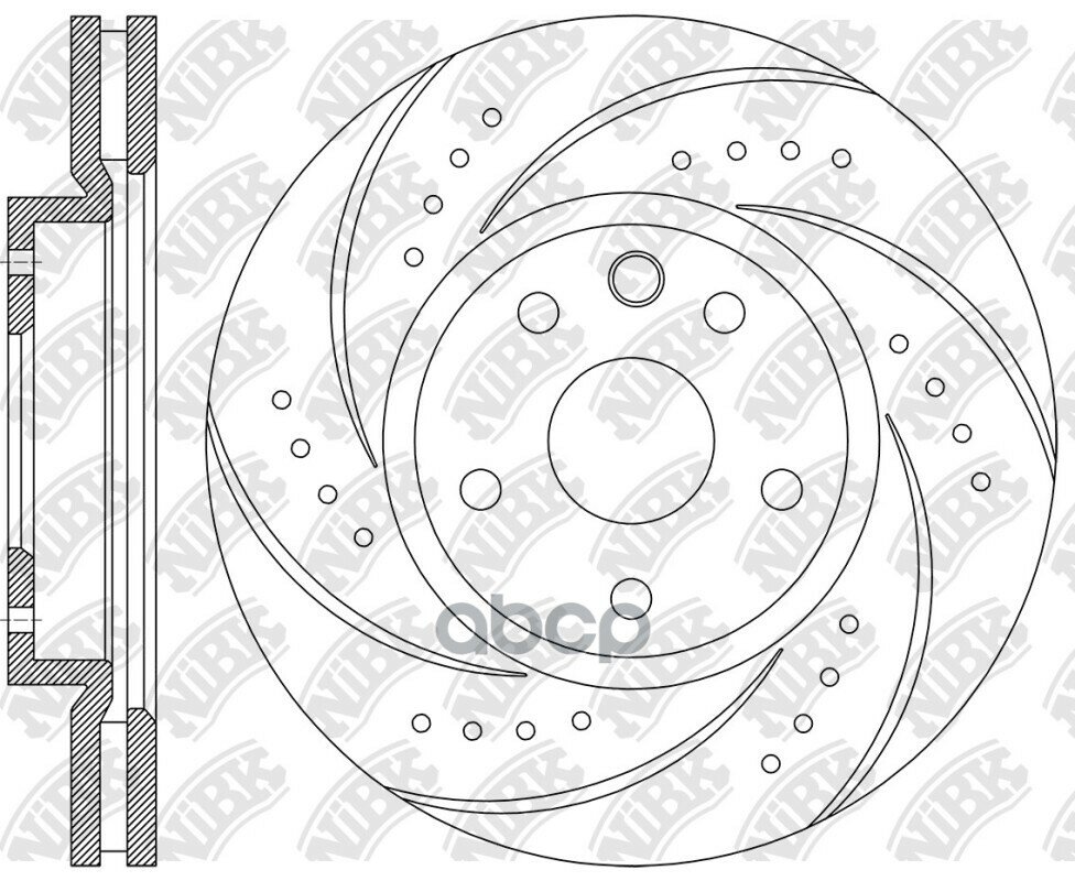 Диск тормозной перфорированный LAND ROVER DISCOVERY IV (L319) 3.0 SDV6 4x4 256 л. с. 2009 - 2018 DISCOVERY IV (L319) 3.0 TD 4.