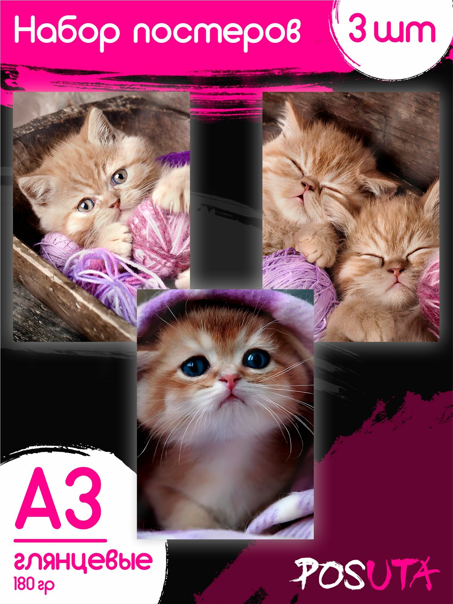 Постеры на стену Котики