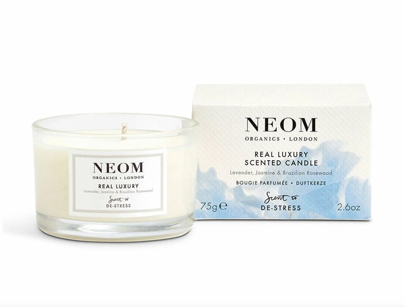 Ароматическая свеча Neom Organics Real Luxury Standard Scented Candle de-stress 75g