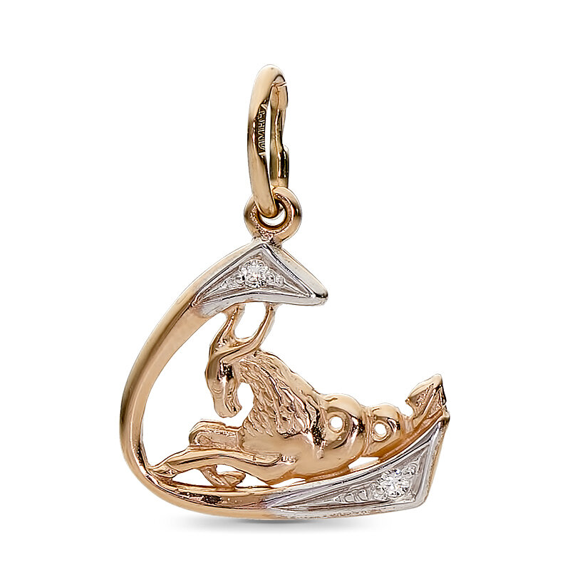 Подвеска, красное золото, 585 проба