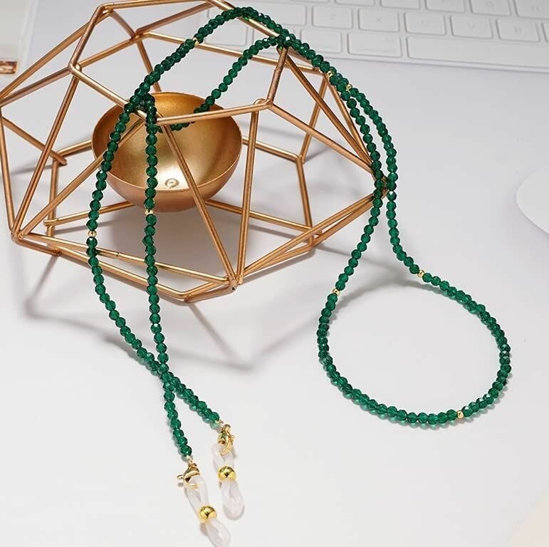 Цепочка для очков из гидротермальной шпинели шнурок для очков держатель для очков Hrustalek