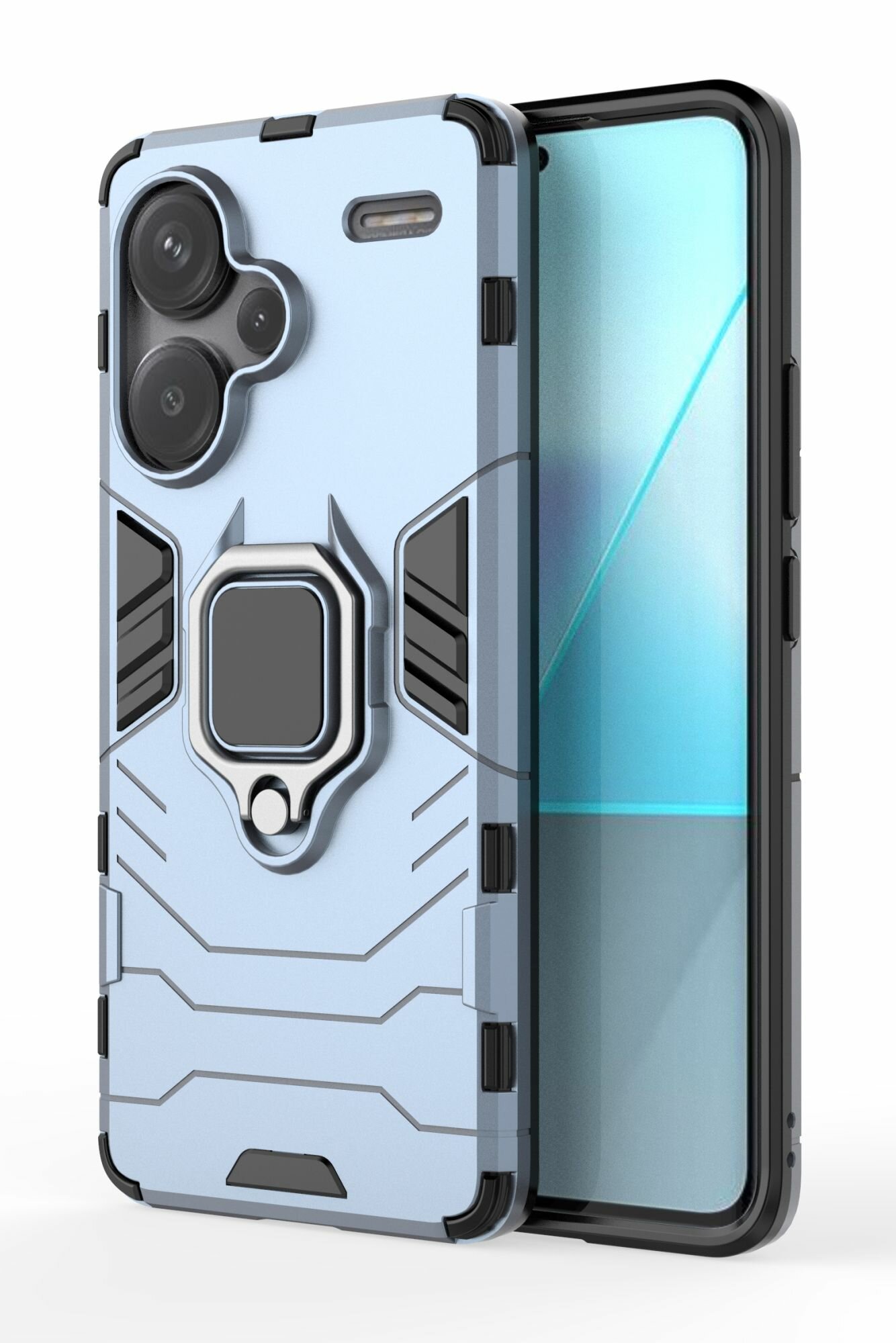 Чехол противоударный для Xiaomi Redmi Note 13 Pro Plus / Редми Нот 13 Про Плюс (Светло-синий)