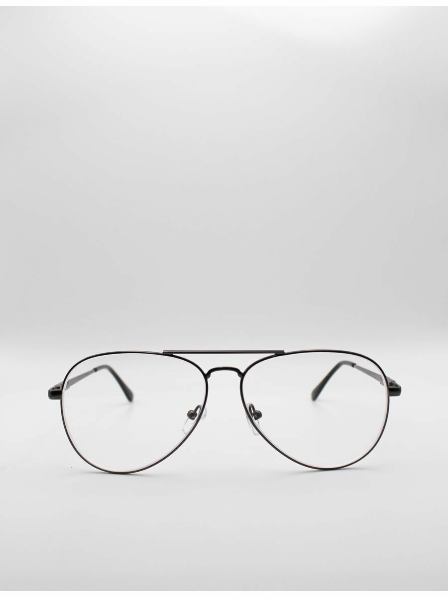 Очки для зрения Авиаторы (Капли) черные, Мужские/Женские, с диоптриями -2.5