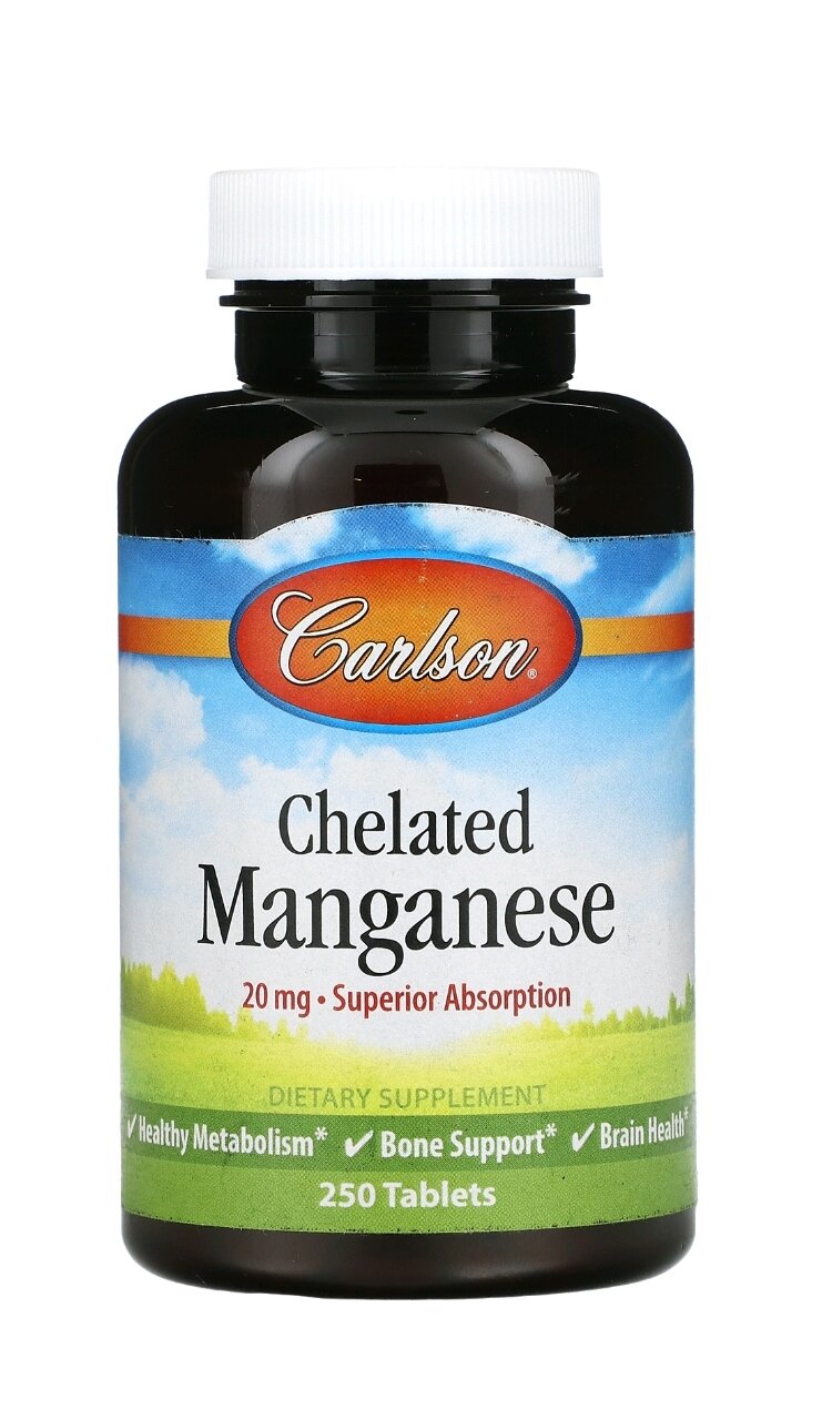 Хелатный марганец, 20 мг, 250 таблеток
