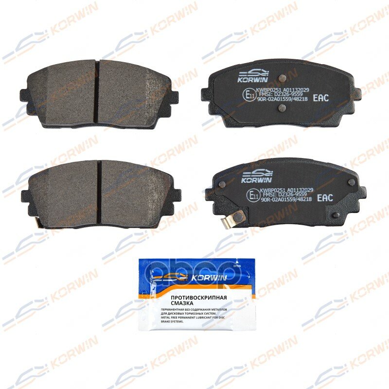 Колодки тормозные перед. Kia Picanto II (TA) 11- KORWIN арт. KWBP0251
