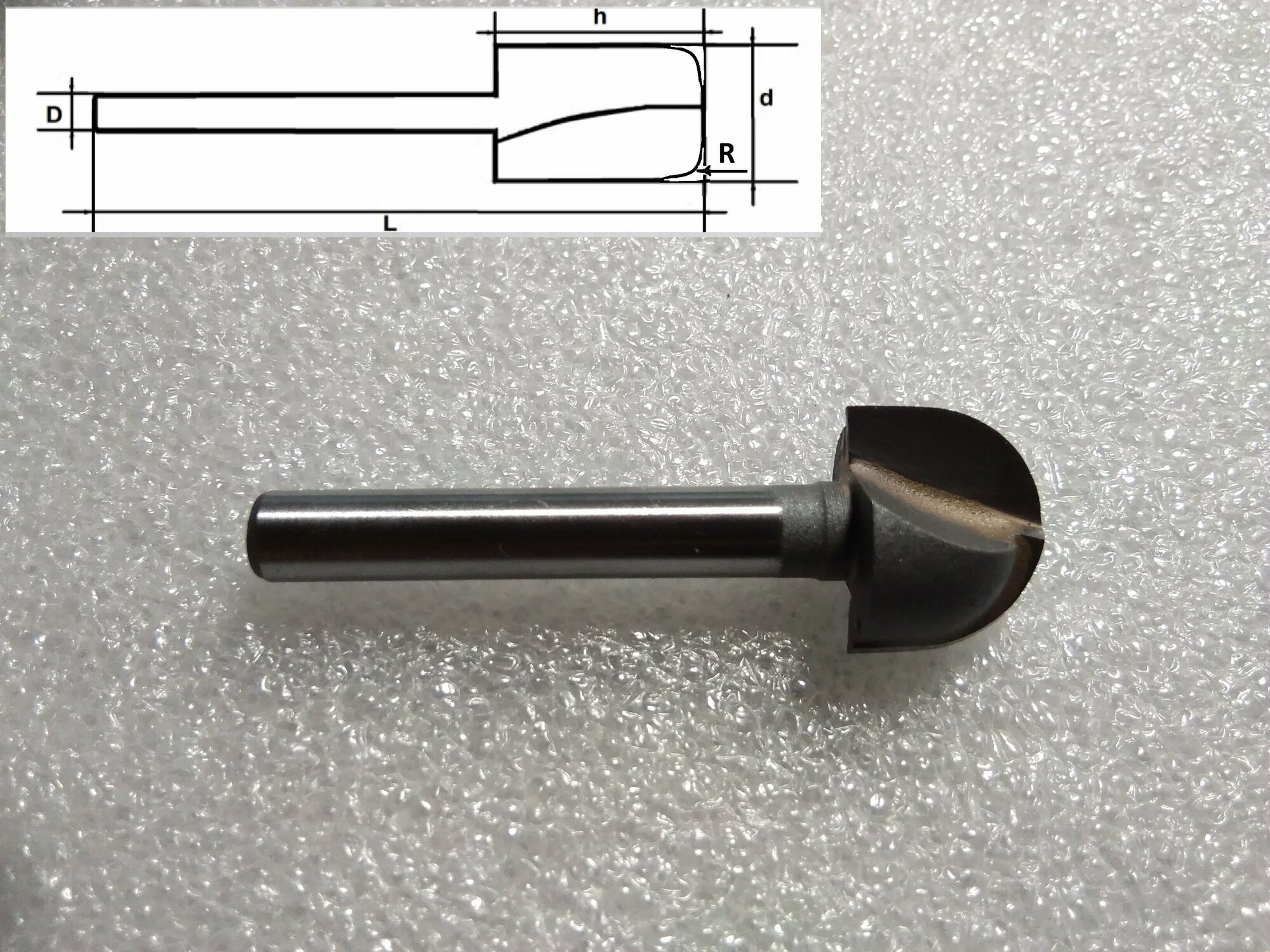 Сферическая Галтельная фреза для ЧПУ станка QDC 616, d-16/R-8/ h-10/ D-6/ L-42. X series