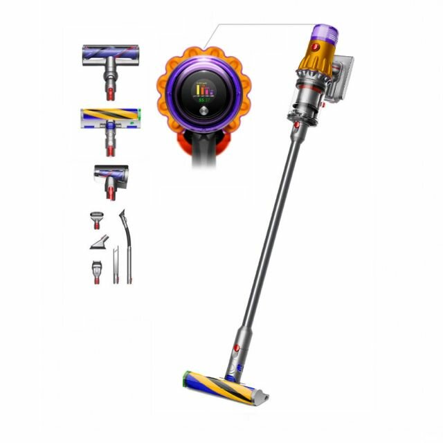 Пылесос Dyson V12 Detect slim absolute (SV46) yellow/nickel