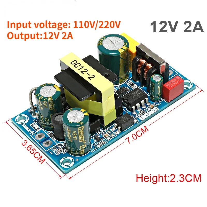 Импульсный источник питания 1A-9A AC110V/220V to DC 12V-48V 12V2A