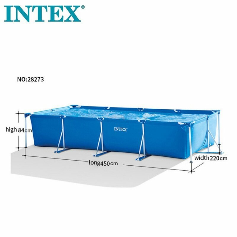 Прямоугольный каркасный бассейн INTEX для взрослых, семейный бассейн, большой уличный детский бассейн, надувной бассейн.
