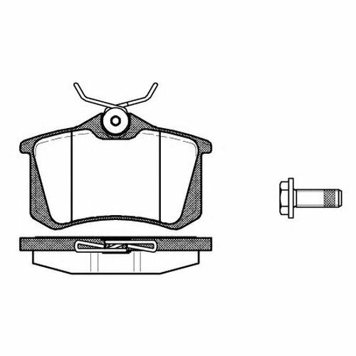 Комплект задних тормозных колодок Roadhouse 2263.05 для Audi A1 (2010-2018), Audi A2 (2000-2005), Audi A3 (1996-2015)