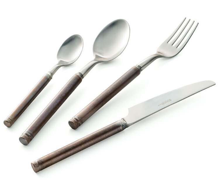 Cтоловые приборы на 6 персон EME Fuoco, сталь 18/10, цвет сатинированный