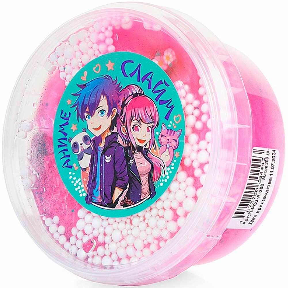 Слайм Прихлоп "Аниме", розовый перламутровый, 200 г (01146)