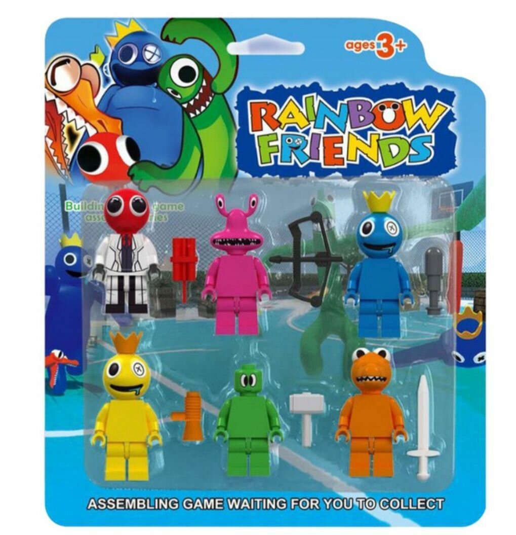 Фигурки конструктор Радужные друзья 6 шт