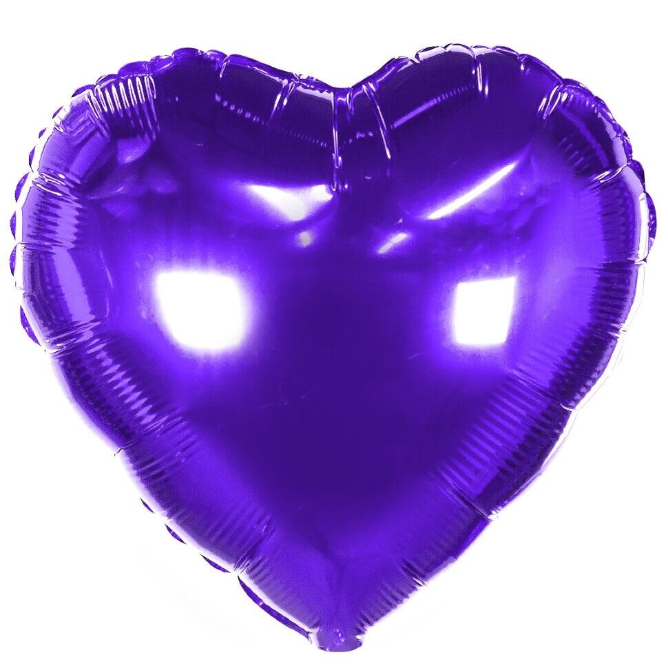 Шар (18'/46 см) Сердце, Фиолетовый, 1 шт.