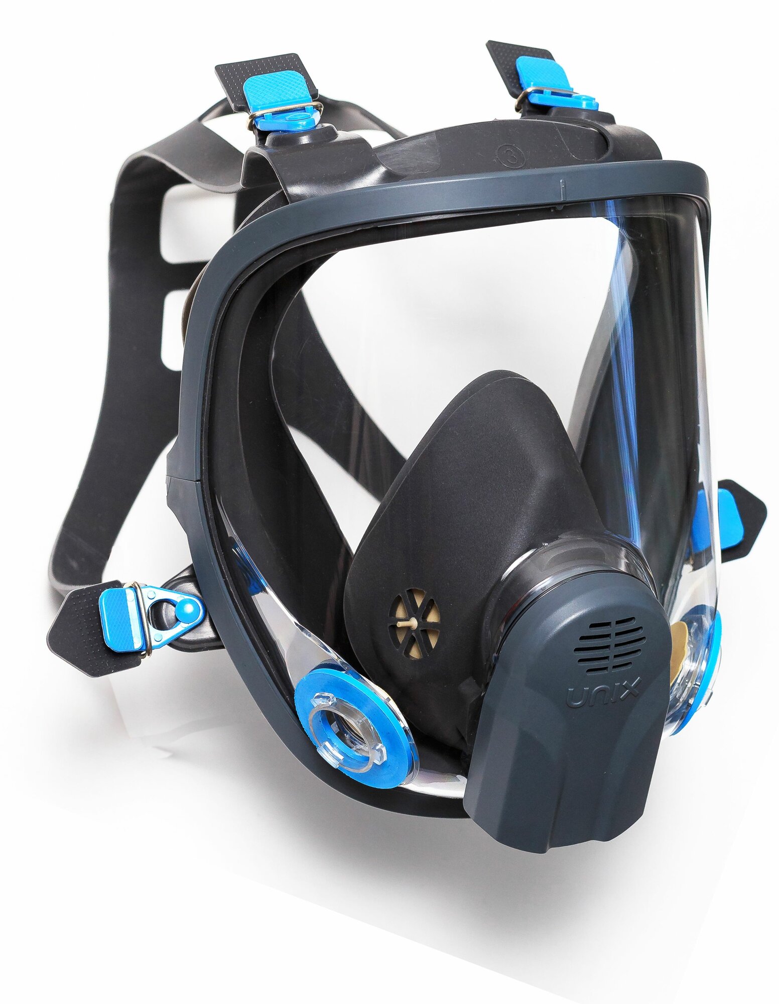 Респиратор маска панорамная "UNIX 6100" с клапаном, байонет, сменные фильтры FFP3