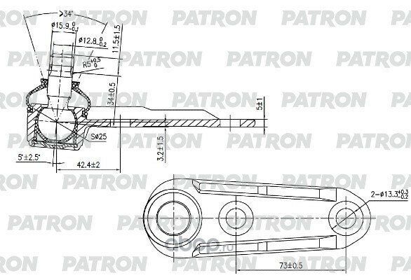 Опора шаровая PATRON PS3016