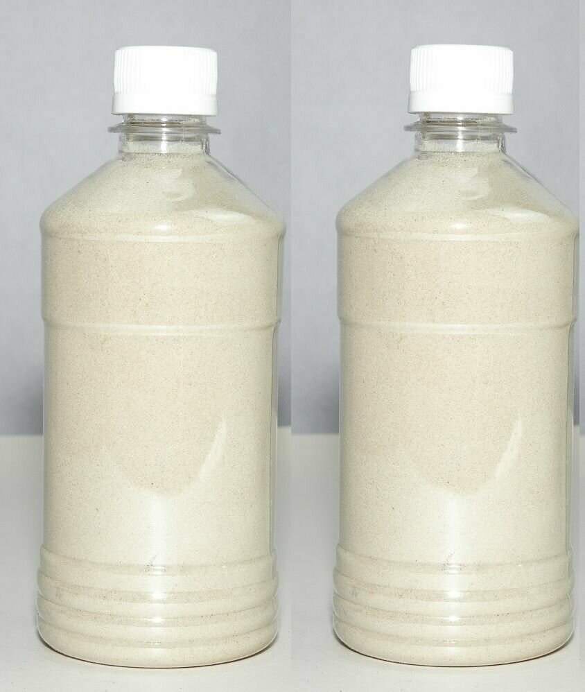 Кварцевый песок. Цвет слоновая кость, 1600 г (2шт по 800г) для творчества, декора, рисования и светового стола, флорариума (фр. 0,1-0,3)