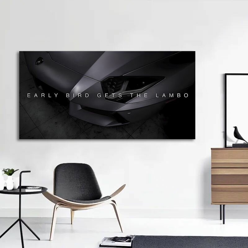 Интерьерная картина на холсте большая, мотивация, деньги, 60х80