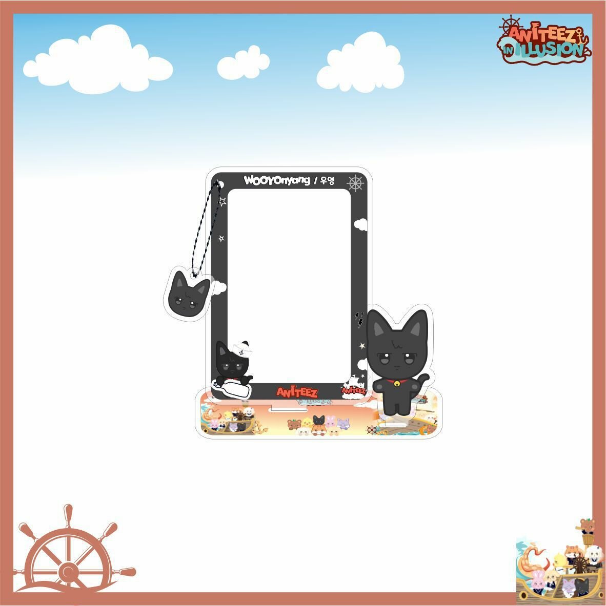 Акриловая фоторамка, стенд для фото, карточки кпоп группы ATEEZ, ANITEEZ, Уён