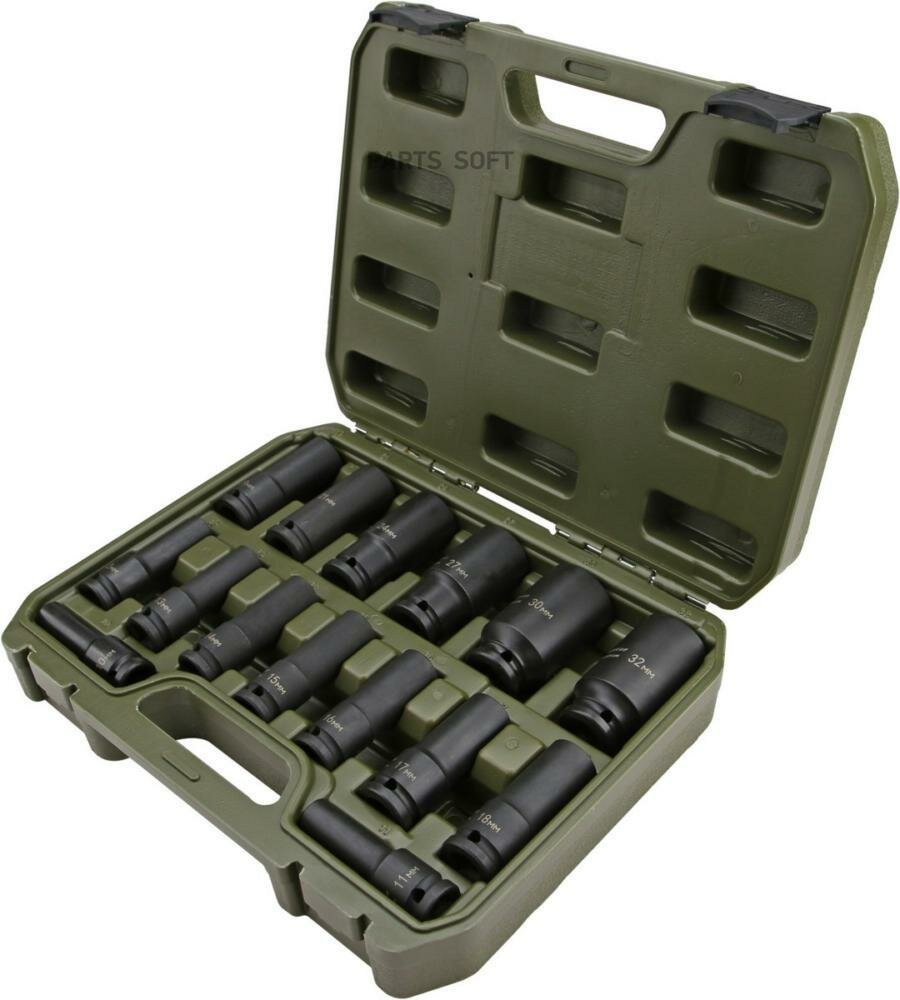 Дело техники 660415 Набор головок ударных удлинённых 1/2 15 шт. ()