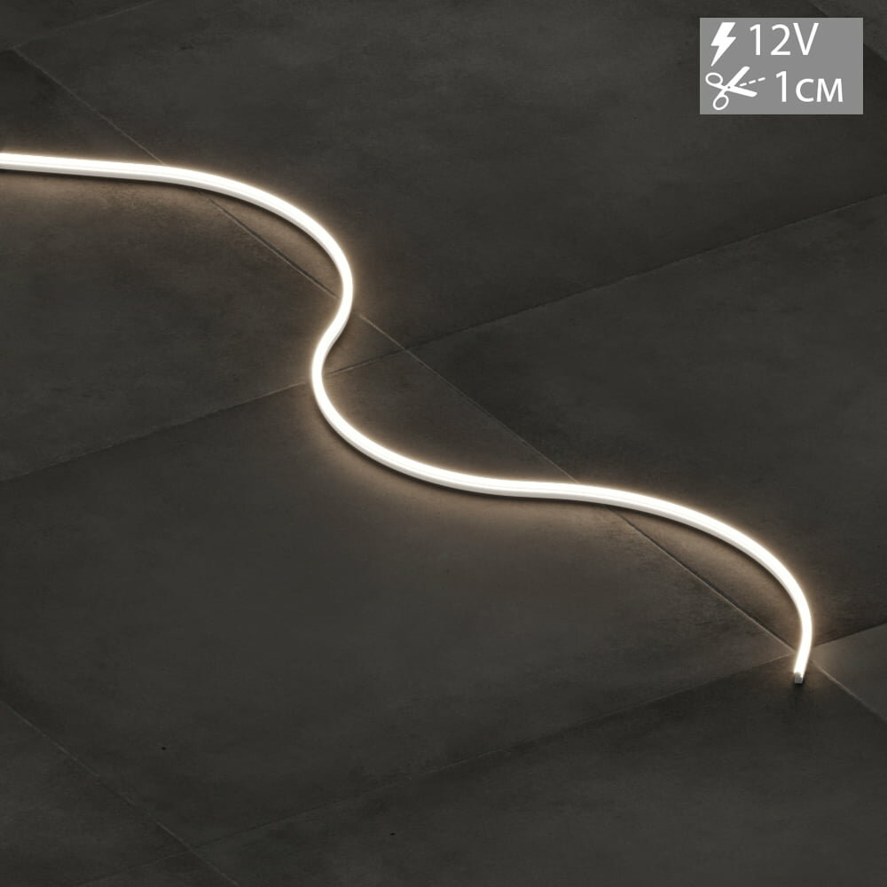 Гибкий неон ShopLEDs Гибкий неон SL 2835, 120 Led, IP65, 12V, 1CM, 6х12мм, NEW (дневной белый 4000K), 10м