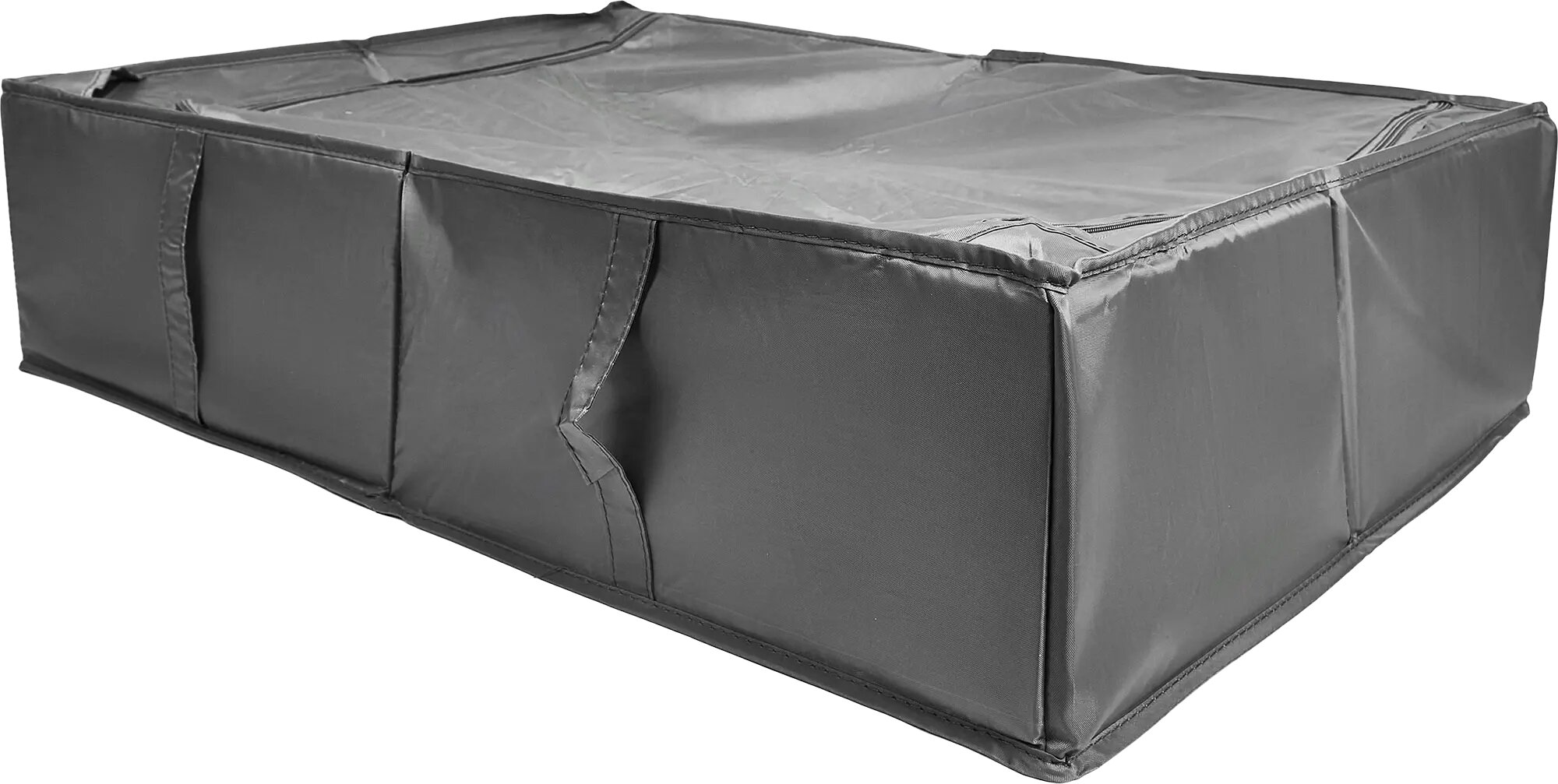 Короб для хранения с крышкой 72x18x52 см полиэстер цвет серый