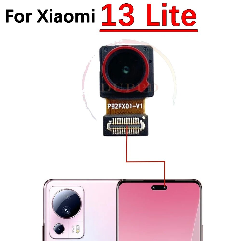 Задняя фронтальная камера для Xiaomi Mi 13 Lite 13 lite, задняя сторона, фронтальная Селфи, задняя камера, модуль, запасные части Mi 13 Lite Front