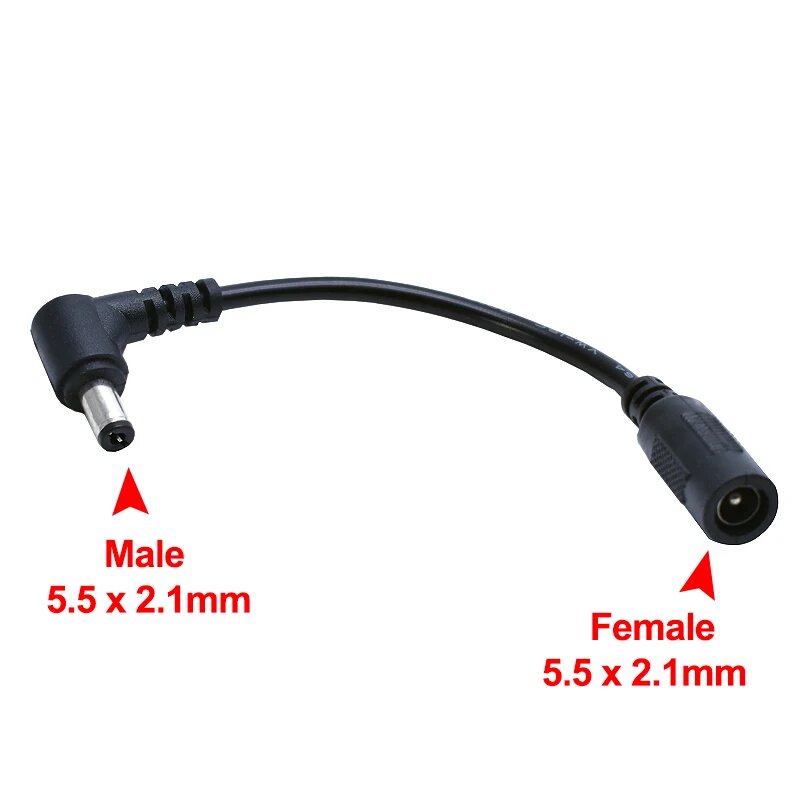 Удлинительный кабель питания DC 5.5 x 2.1mm JCD 15 см