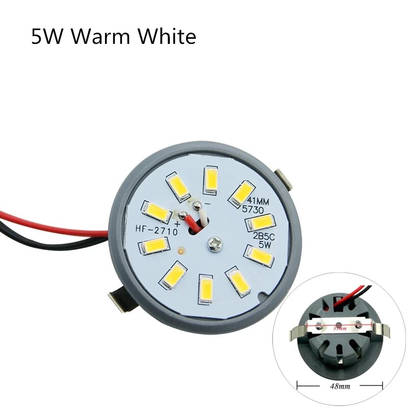 Светодиодная лампа круглая 5W Warm White