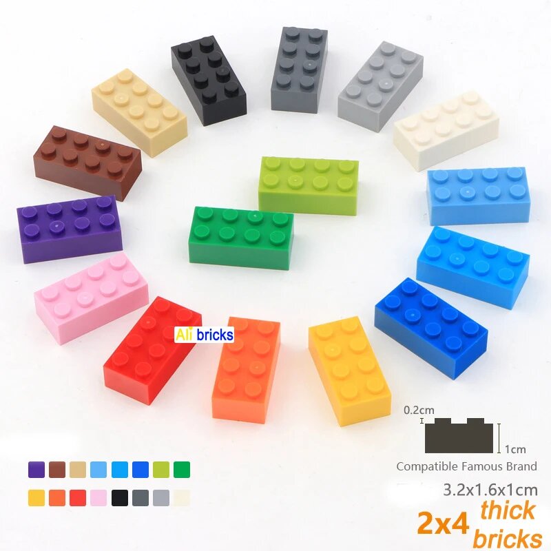 2x4 строительные блоки, 80шт, черный, JIAJIALE