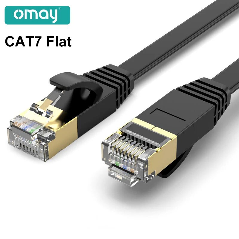 Кабель Ethernet OMAY Cat7 10m, flat
