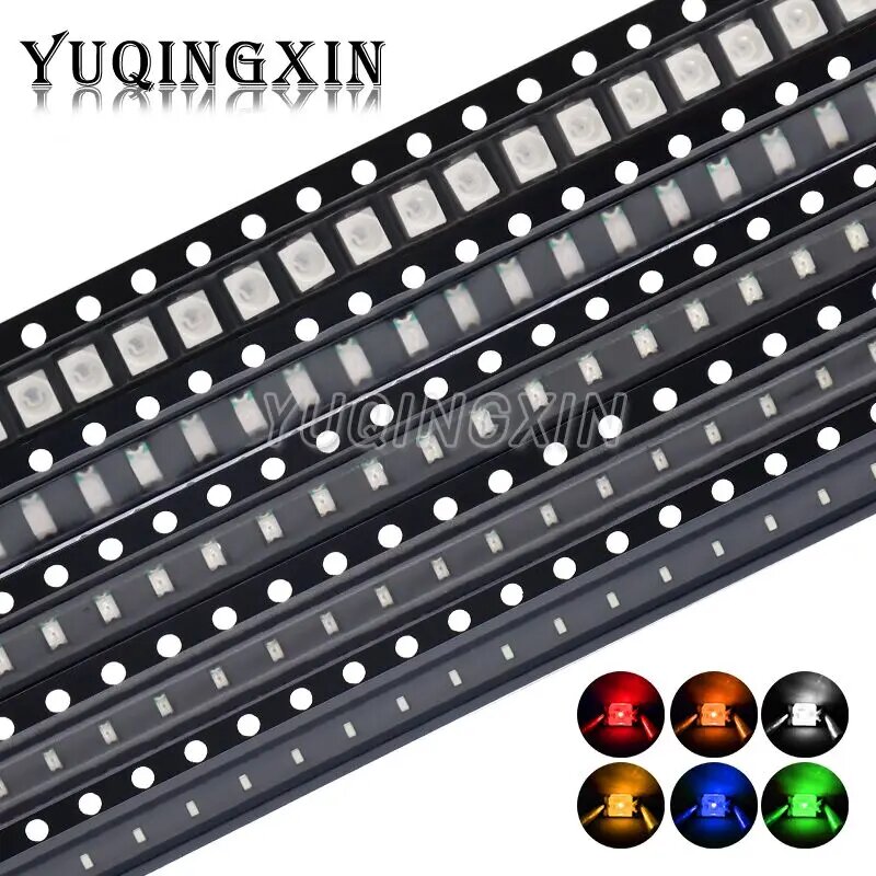 SMD LED диоды YUQINGXIN набор из 100 штук 3528 White
