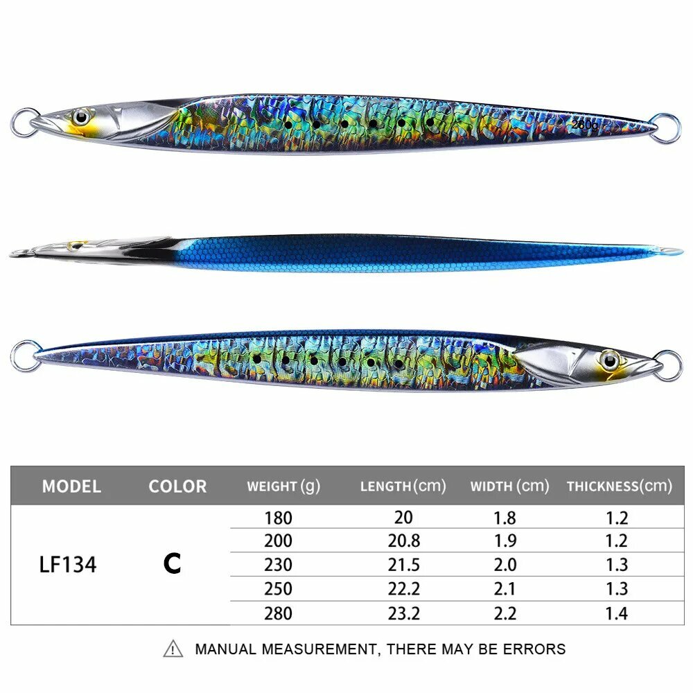 Металлический джиг PRO BEROS для глубоководной рыбалки 120G, C