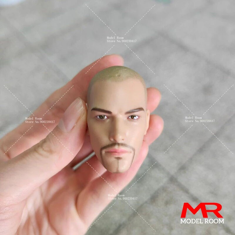 Масштаб 1/6, голова Святого монаха, лепка из ПВХ, лысая голова, резьба, модель, подходит для 12 дюймов, мужской солдат, экшн-фигурки, куклы