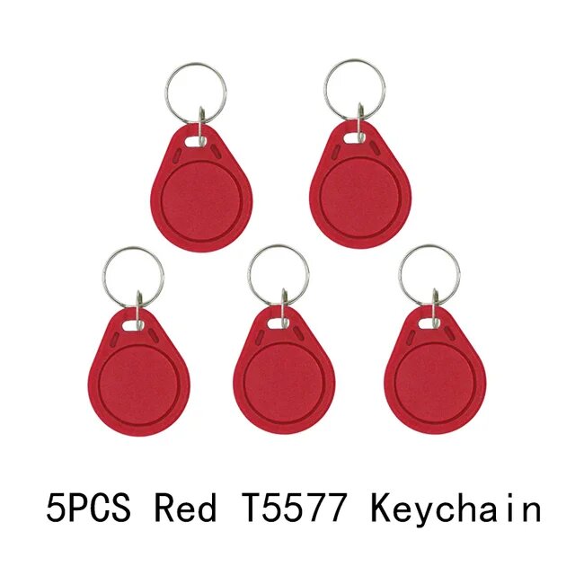 RFID брелок Anruhoo T5577 5/10 шт. 5PCS Red