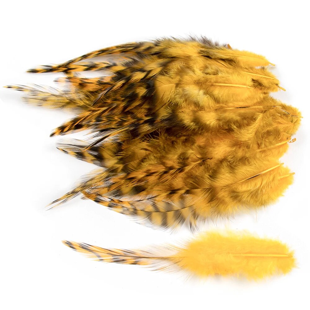 Натуральные петушиные перья фазана 50 шт. Желтый, Gold