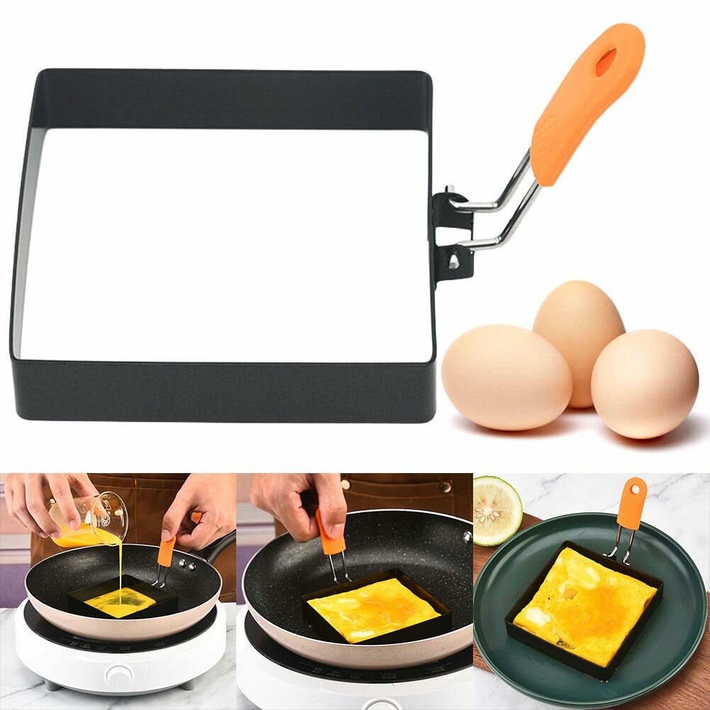 Квадратная форма для яичницы и омлета с антипригарным покрытием из нержавеющей стали идеальный завтрак и кулинарные эксперименты
