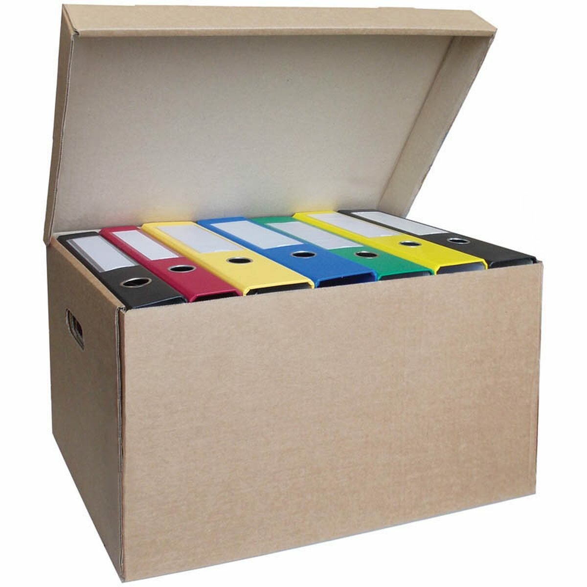 Короб архивный OfficeSpace "Делопроизводство" (480х325х295мм, до 7 папок, гофрокартон) бурый (A-GDl_3100 / 192294), 5шт.