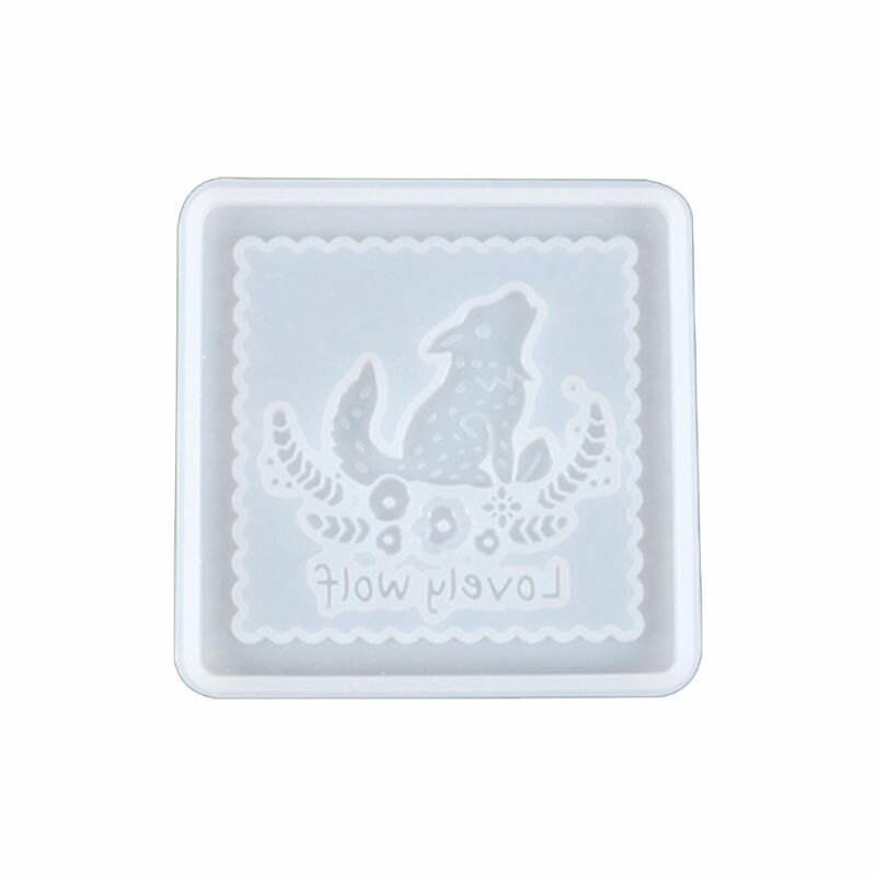 Декоративная силиконовая форма из эпоксидной смолы Diy crystal mural resin-Маленький волк