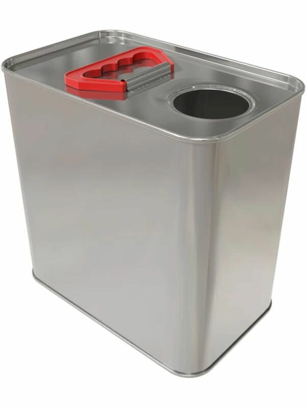 Дигрус Канистра металл 2,6л. прямоугольная, с ручкой пластик, с отверстием под берикап