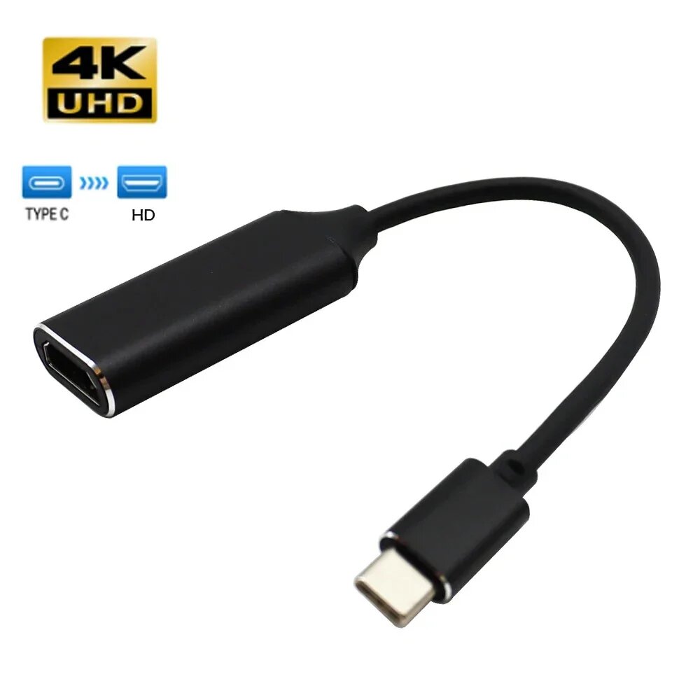 Адаптер USB C - HDMI, черный, 4K — фото 1