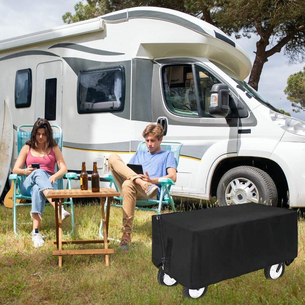 Чехол для ручной тележки, водонепроницаемая крышка тележки складная защитная защита кемпинговой