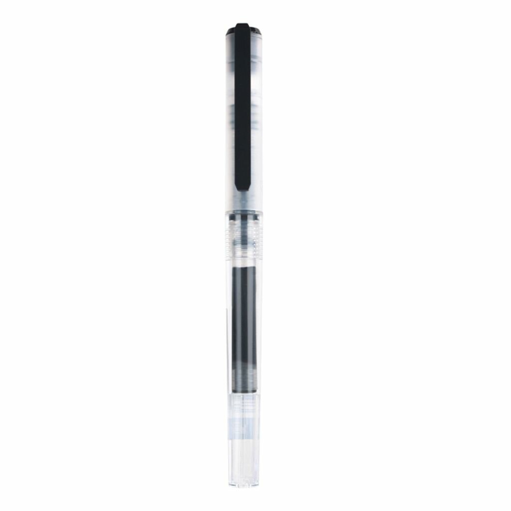 Ручка-роллер 0.5mm черная с красными чернилами