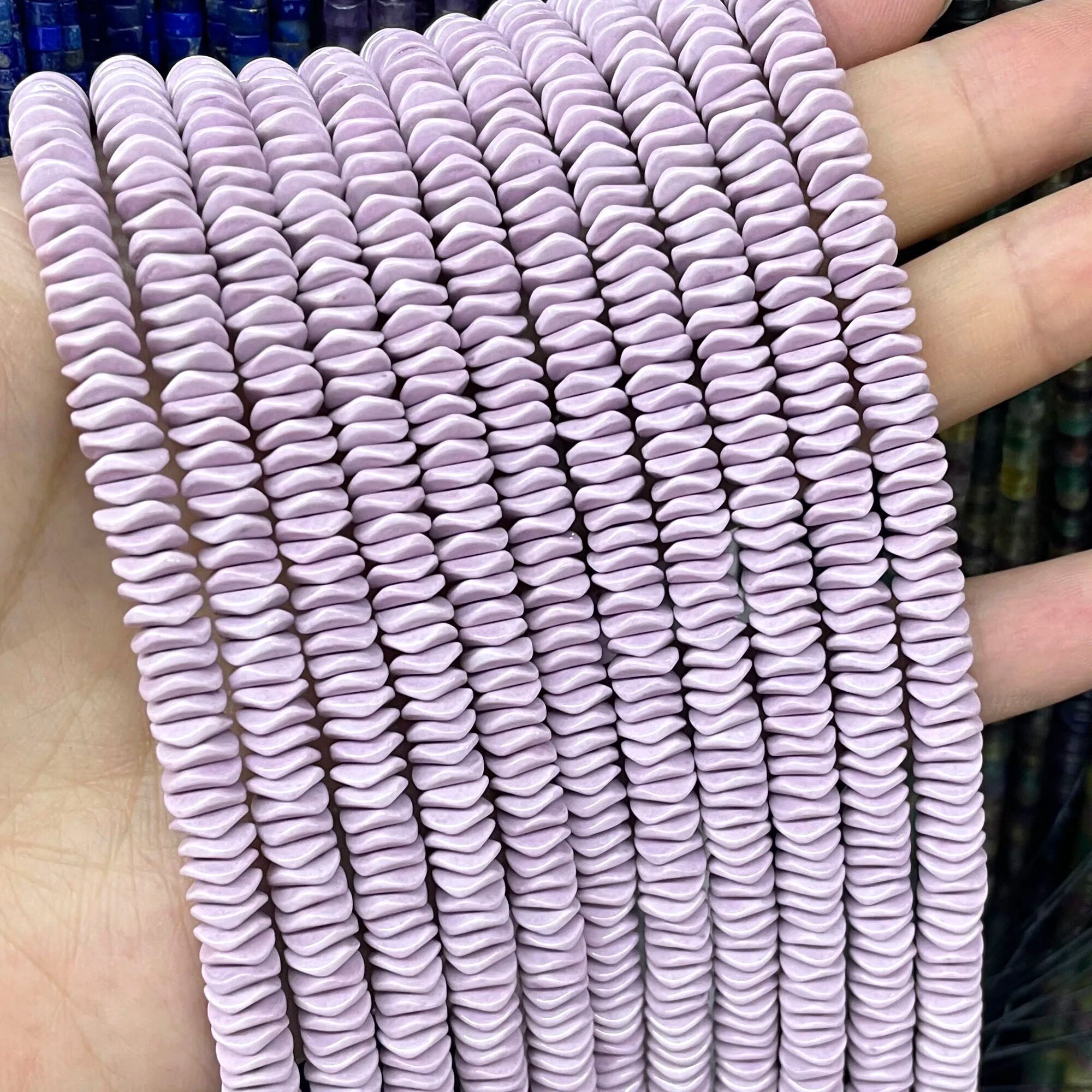 Бусины фиолетовые, 2,5x6 мм