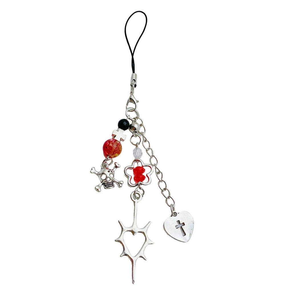 Ручной Работы Из Бисера Телефона Цепи Камеры Сумка Шарм Сердце Крест Цветок Кулон Брелок Стильный Женский Рюкзак Украшения