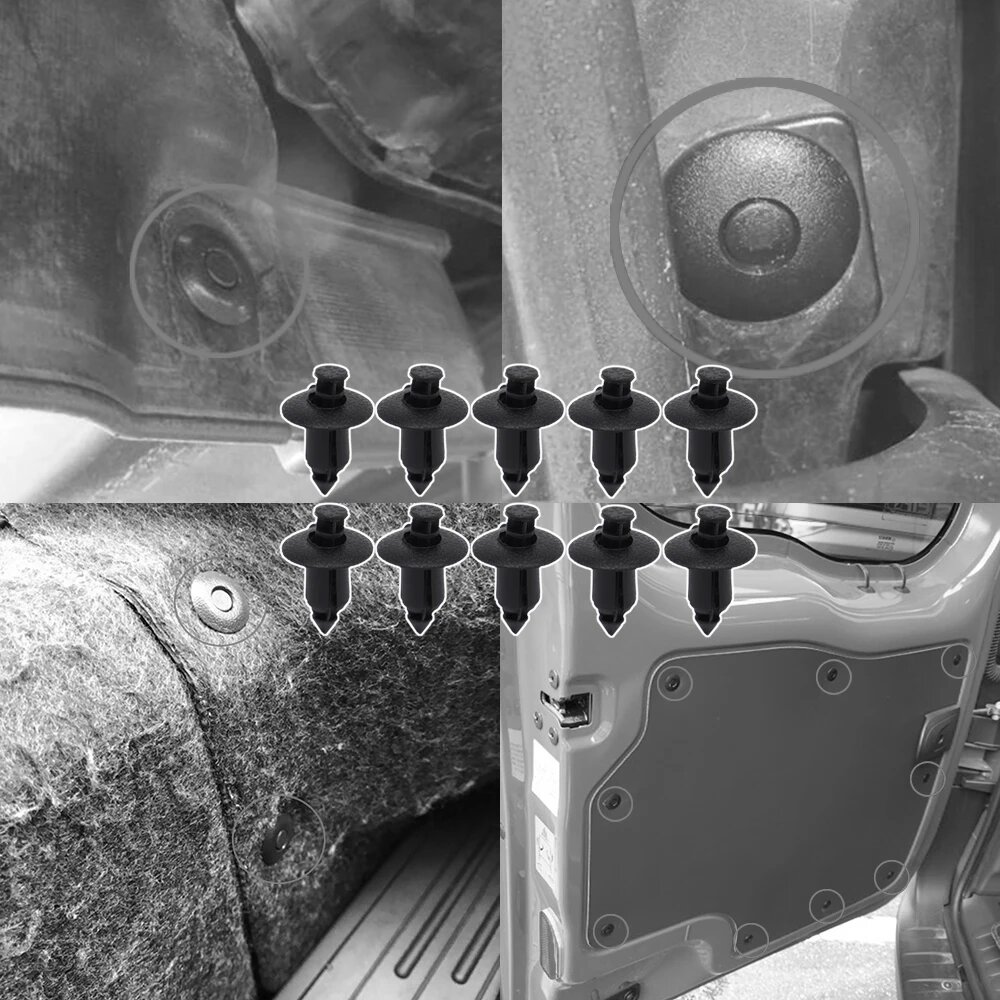 10 шт. для Honda Accord 7 2000–2012 2009, заклепки для решетки автомобиля, крепеж, боковая юбка, отделка кузова, подкладка капота, зажимы для обивки 10Pcs 91505-SL0-003