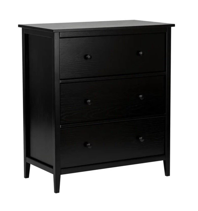 Комод "Хитроу" (3 ящ) (черный)