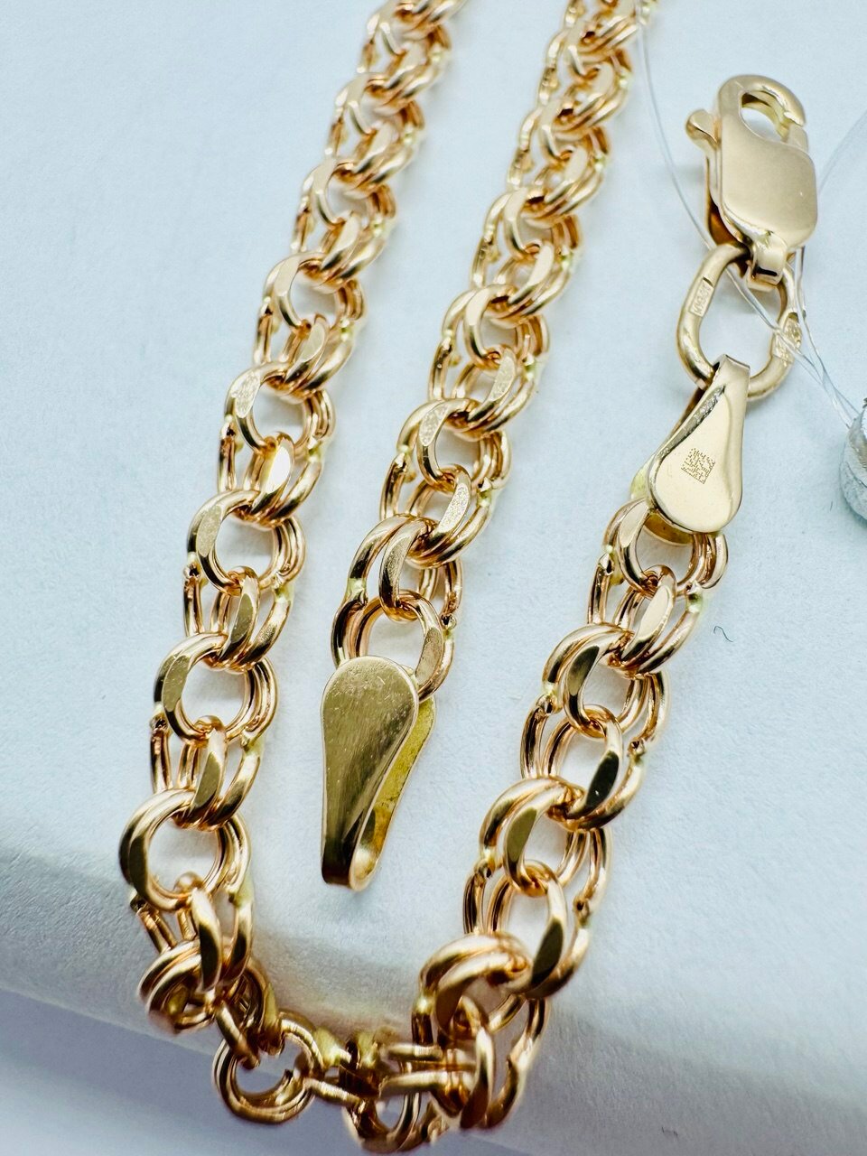 Браслет-цепочка, красное золото, 585 проба