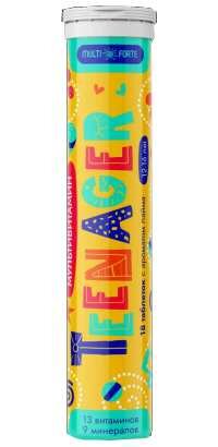 MultiForte Мультивитамины Тинейджер таблетки шипучие с ароматом лайма №18