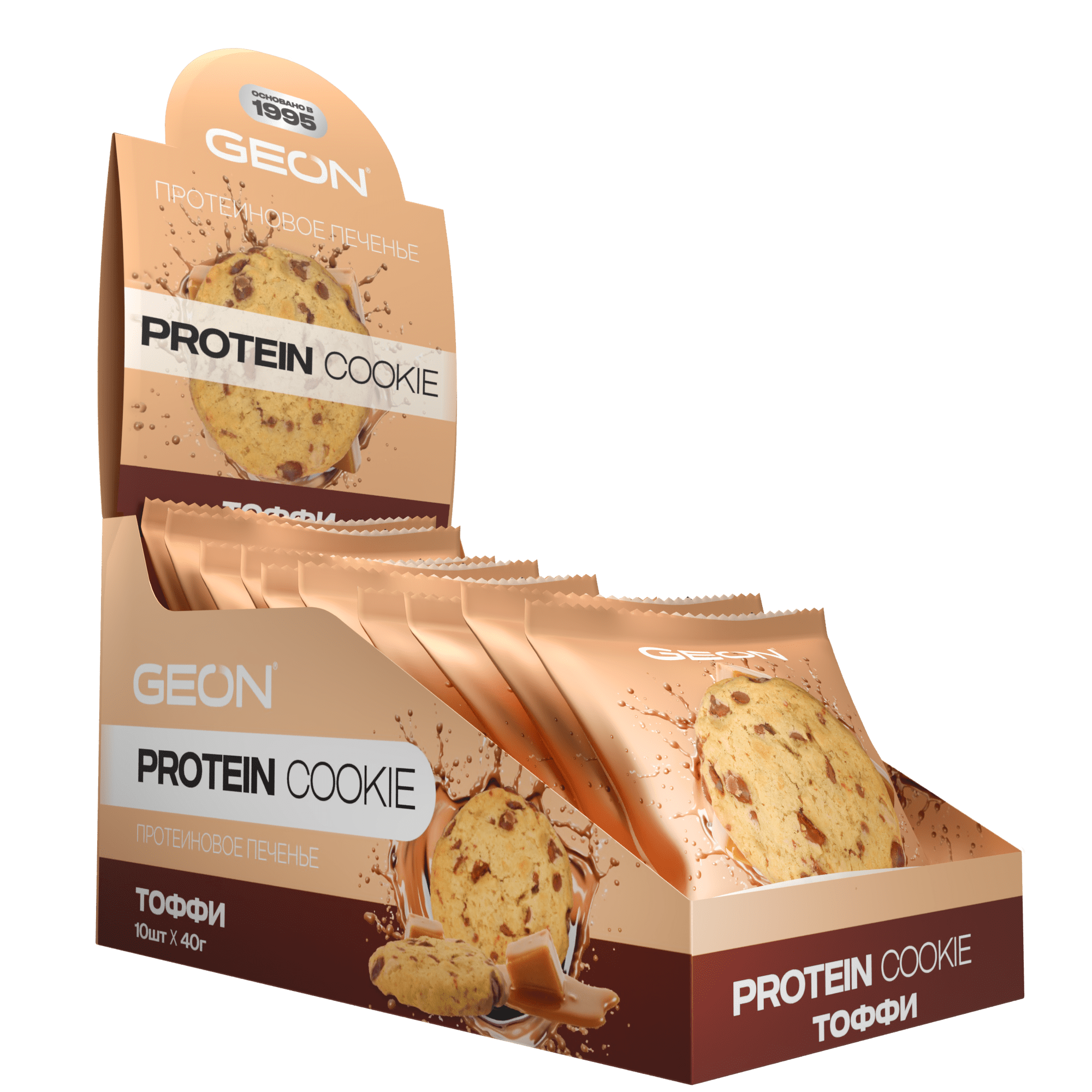 GEON Протеиновое печенье 40г Тоффи Шоубокс